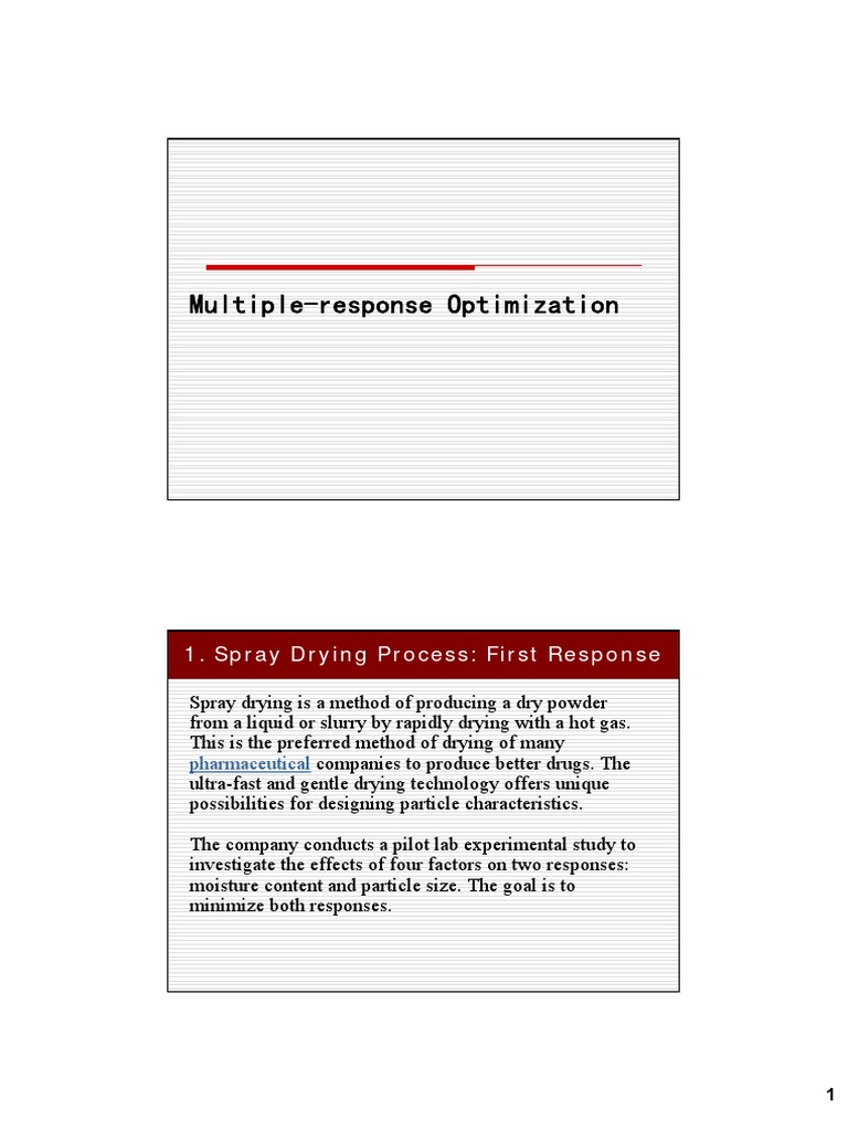 4 (Optional) Multiple Response Optimization | PDF | Chemistry | Physical Sciences