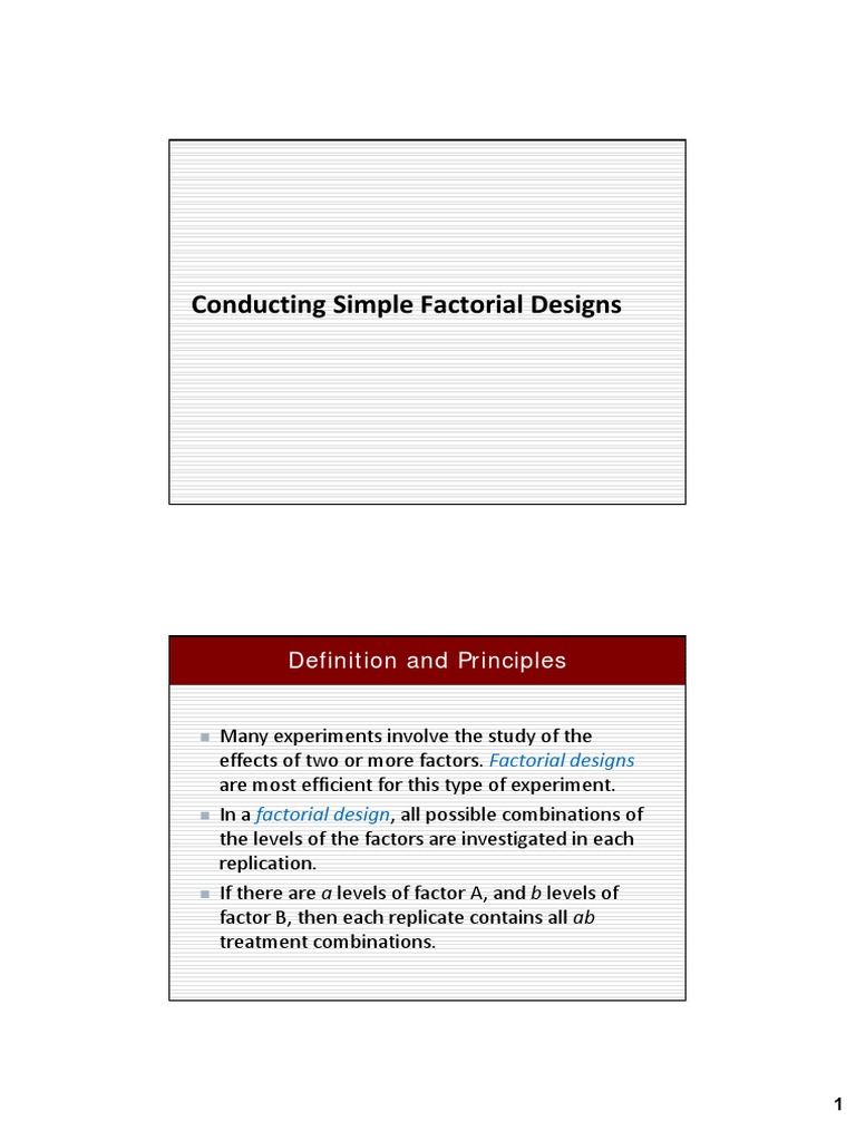 2conducting Simple Factorial Design | PDF | Experiment | Paint