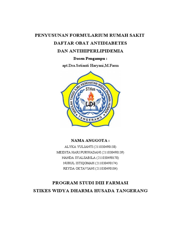 Penyusunan Formularium Obat Antidiabetes Pdf