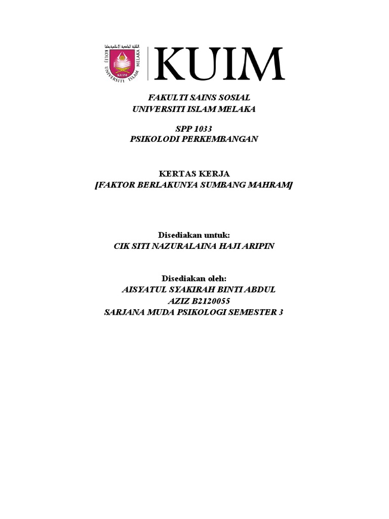 Sumbang Mahram | PDF | Ilmu Sosial