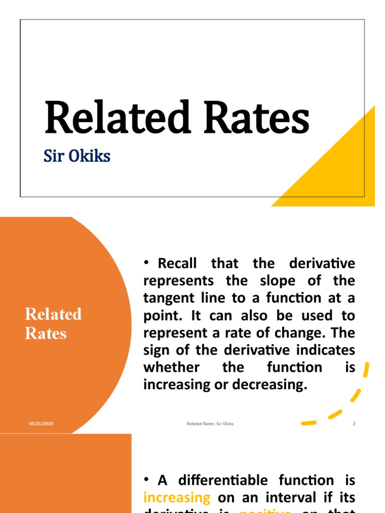 Lesson 18 Related Rates | PDF | Equations | Derivative