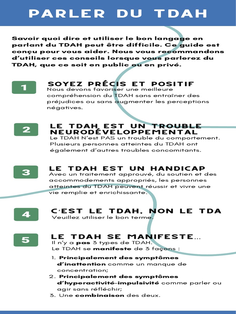 Guide pour bien parler du TDAH | PDF | Trouble du déficit de l ...