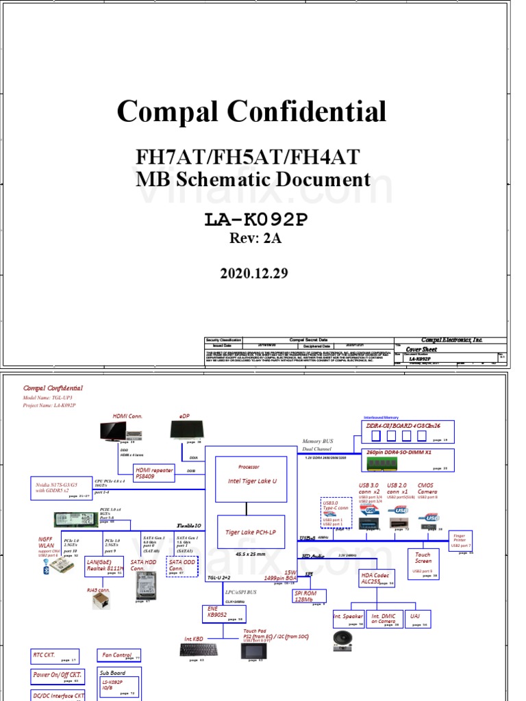 Acer Aspire AV15-51 Compal LA-K092P R2a | PDF | Usb | Classified Information