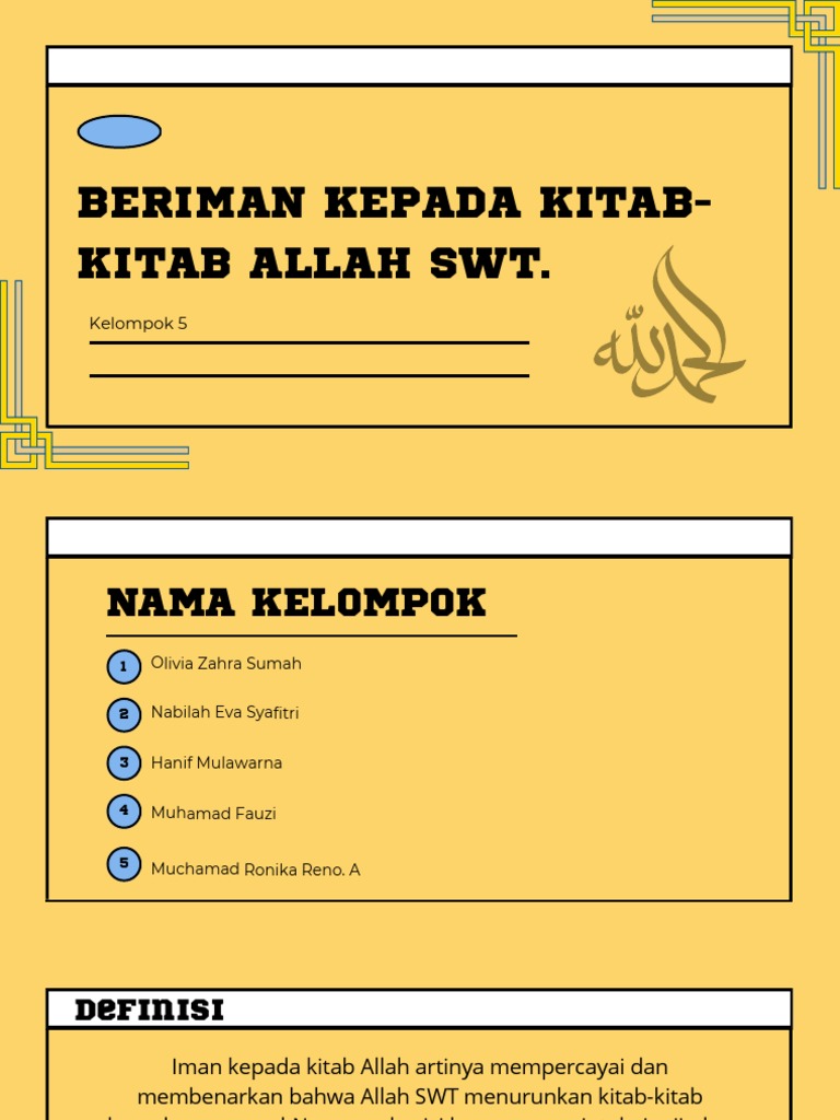 Beriman Kepada Kitab-Kitab Allah Swt. | PDF