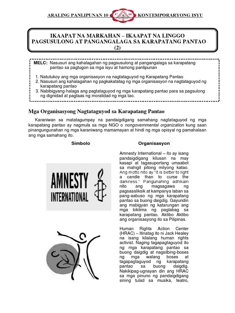 AP10 Quarter-4 LAS Week-4 | PDF