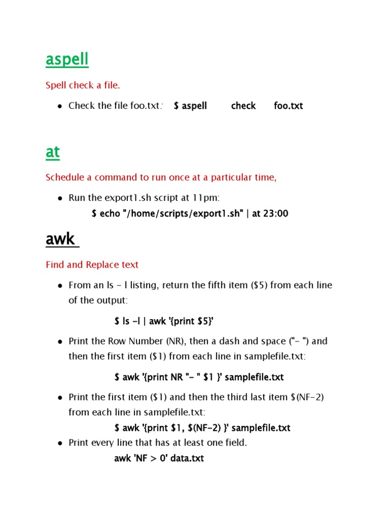 Commands | PDF | Computer File | Directory (Computing) Commands | PDF | Computer File | Directory (Computing)