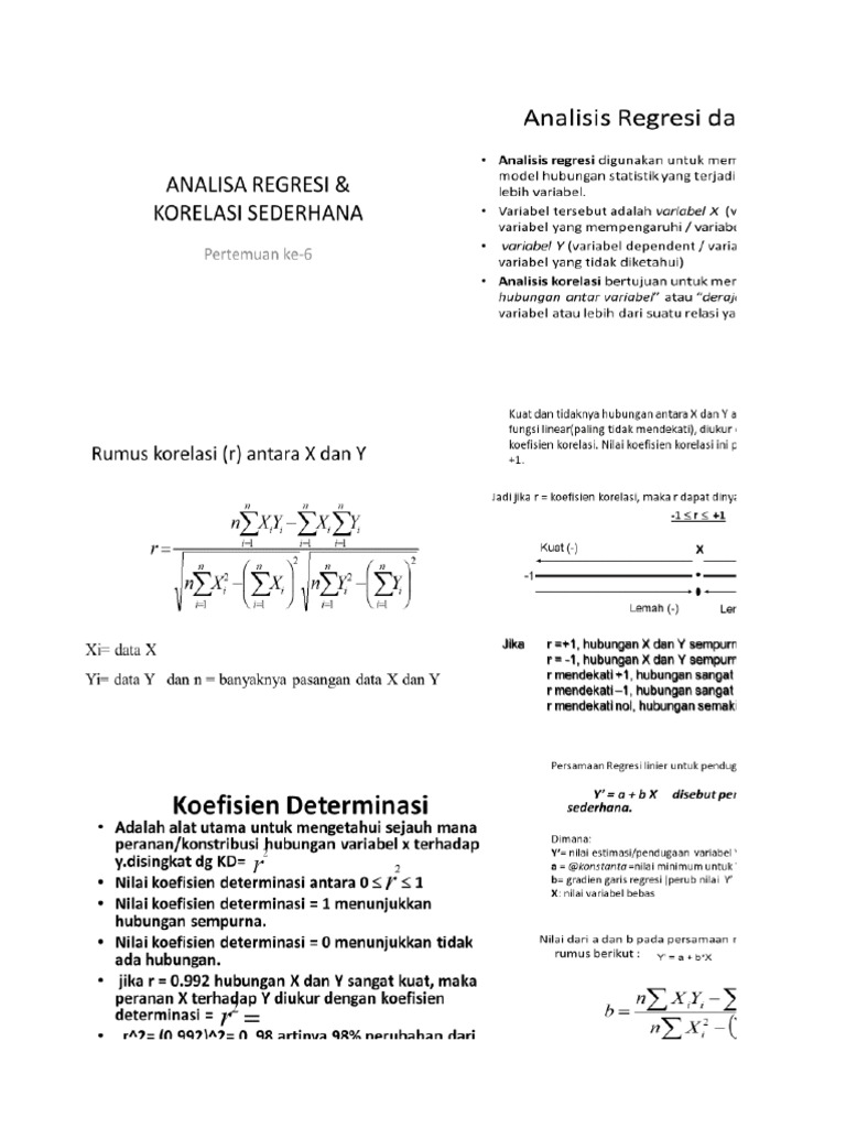 Analisa Regresi Korelasi | PDF