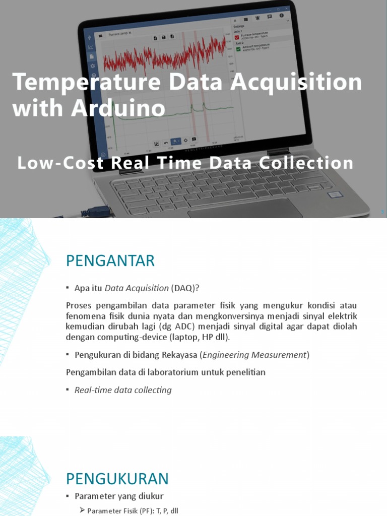 Temperature Data Acquisition With Arduino (Kelas Pengukuran Dan Metrologi) | PDF