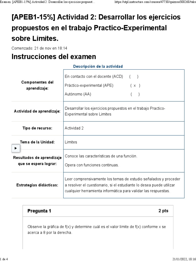 Examen (APEB1-15 - ) Actividad 2 Desarrollar Los Ejercicios Propuestos en El Trabajo Practico ...