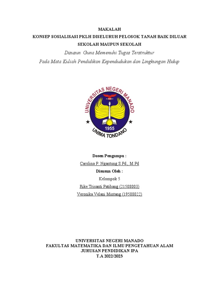 Makalah PKLH Sosialisasi Kelompok 5 | PDF
