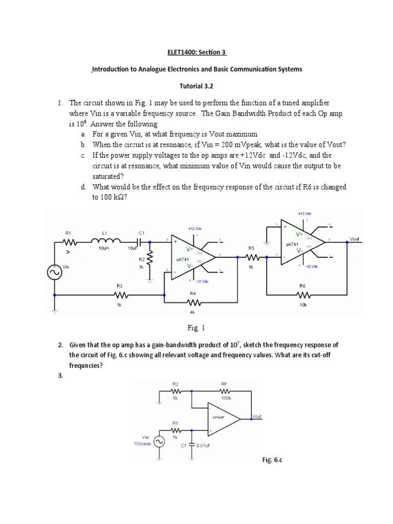 Analogue Electronics Tutorial 2 Pdf