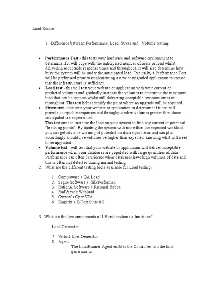 Load Runner | PDF | Scripting Language | C (Programming Language)