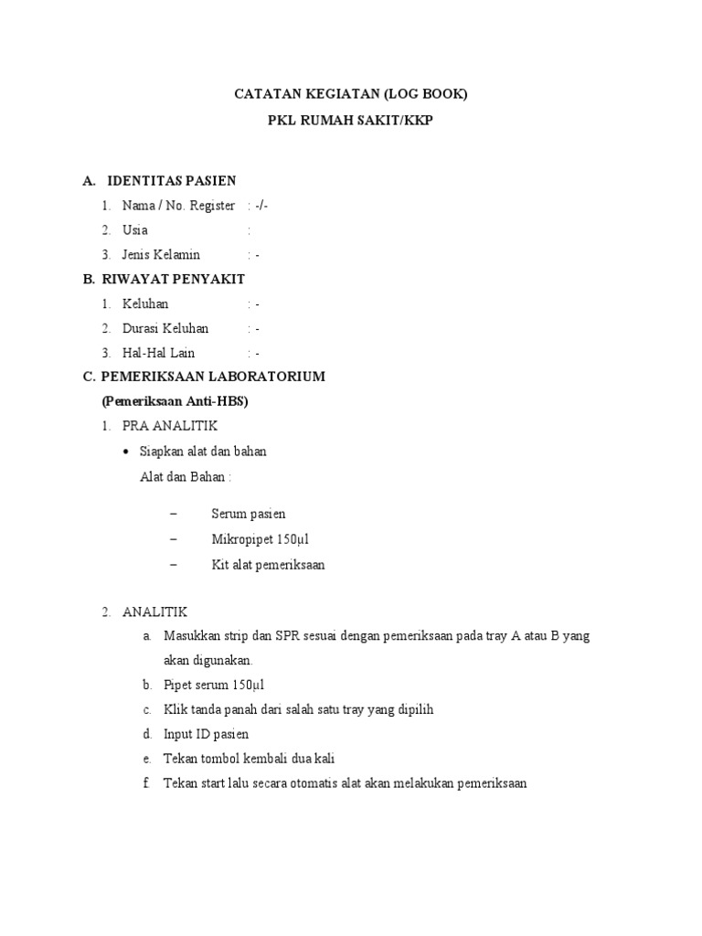 Logbook Anti-HBS Dan LED | PDF | Sains & Matematika