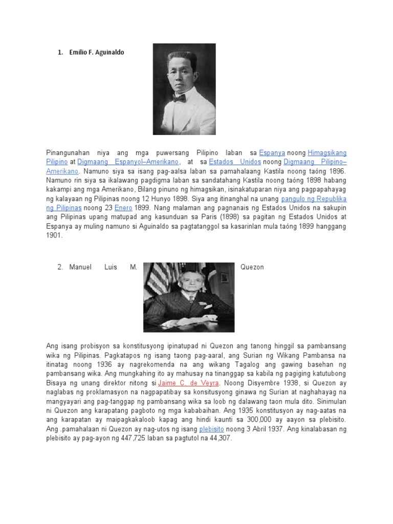 Mga Naging Pangulo NG Pilipinas | PDF