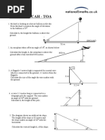 Trigonometry Csec Past Paper Questions | PDF | Triangle | Trigonometry