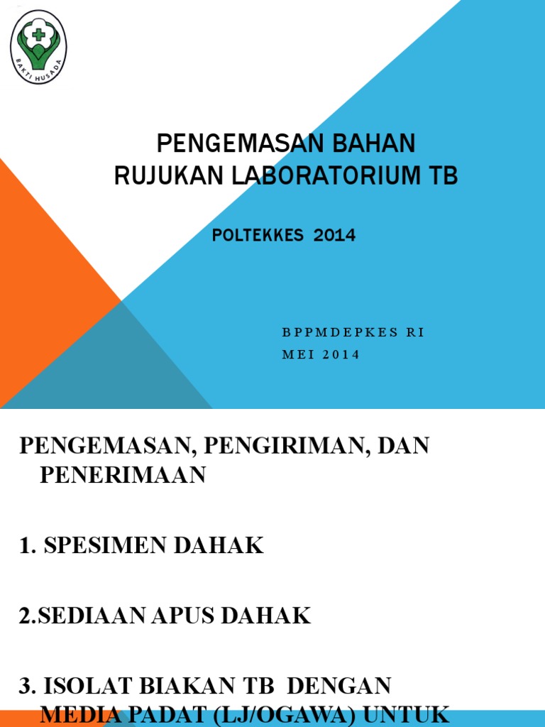 Pengemasan Bahan Rujukan TB | PDF | Griya & Taman | Kesehatan Holistik