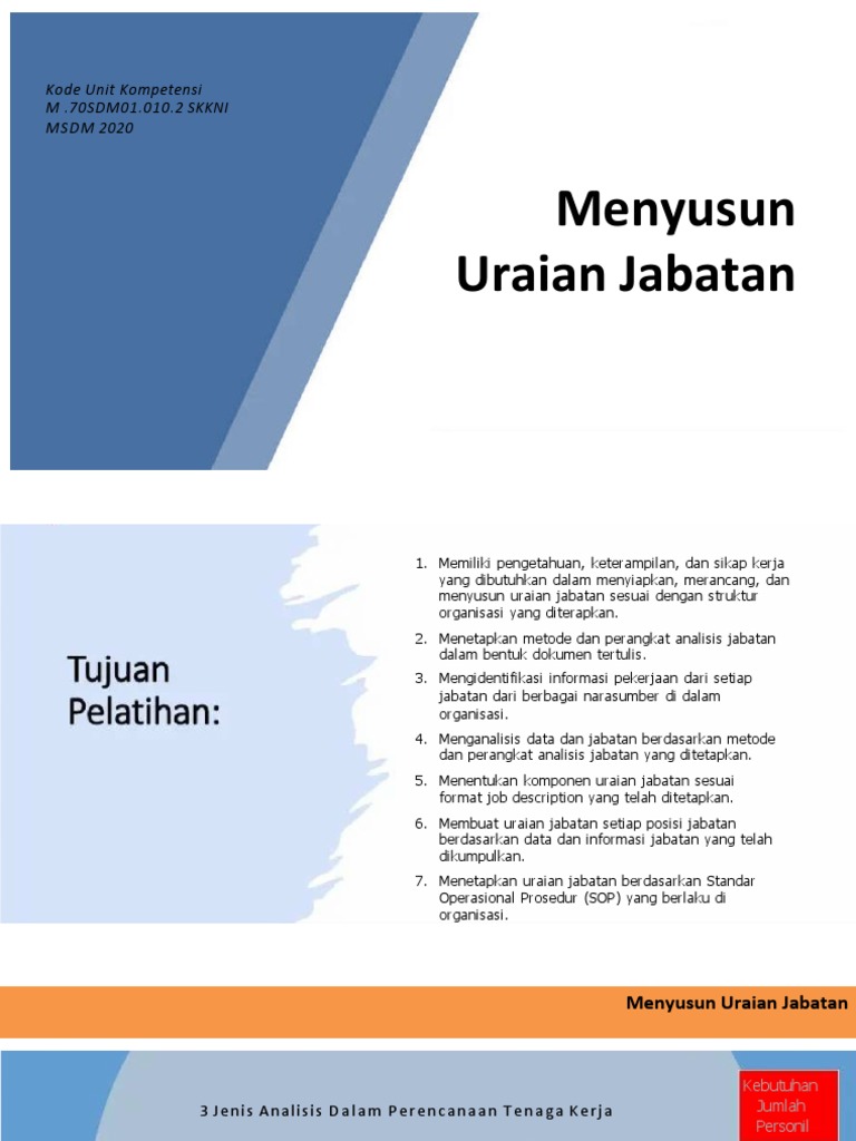 Menyusun Uraian Jabatan | PDF