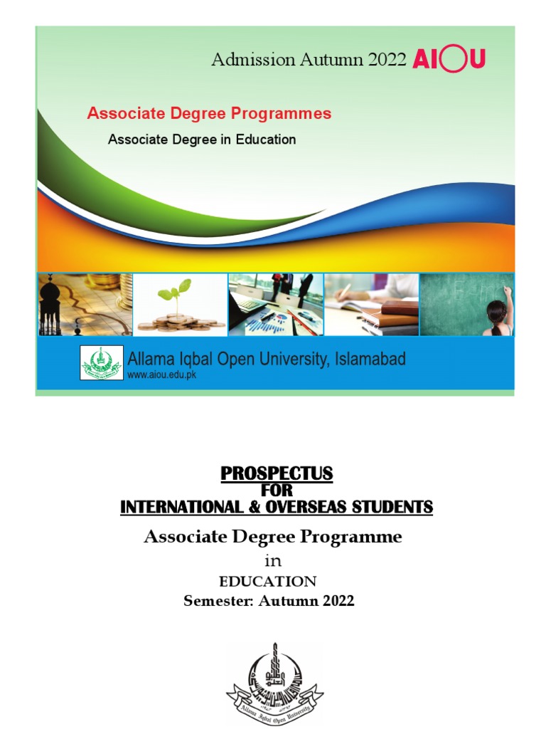 AIOU Associate Degree in Education Prospectus | PDF | Postgraduate ...
