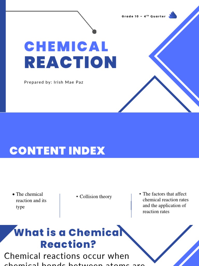G10 Science Q4 - Chemical Reaction | PDF | Chemical Reactions | Sodium ...
