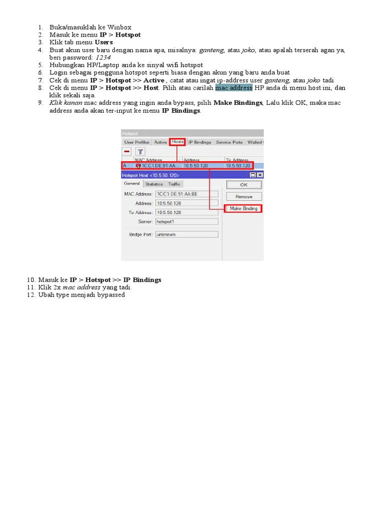 Bypass Mikrotik IP Bunding | PDF