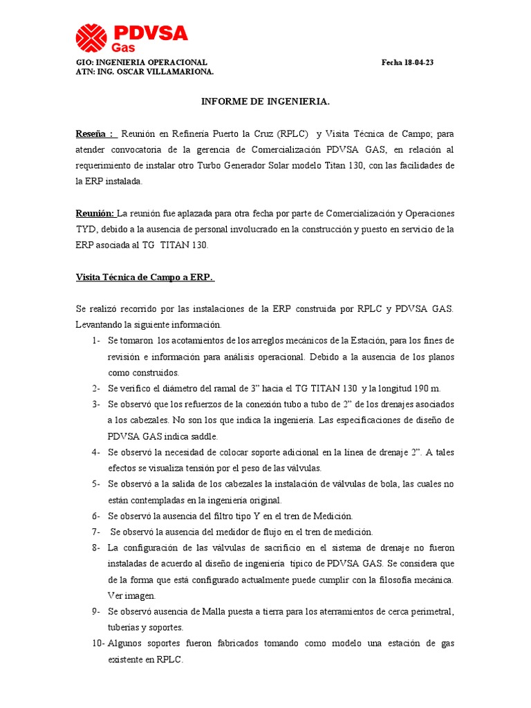 Informe DE INGENIERIA TITAN 130 | PDF | Ingeniería