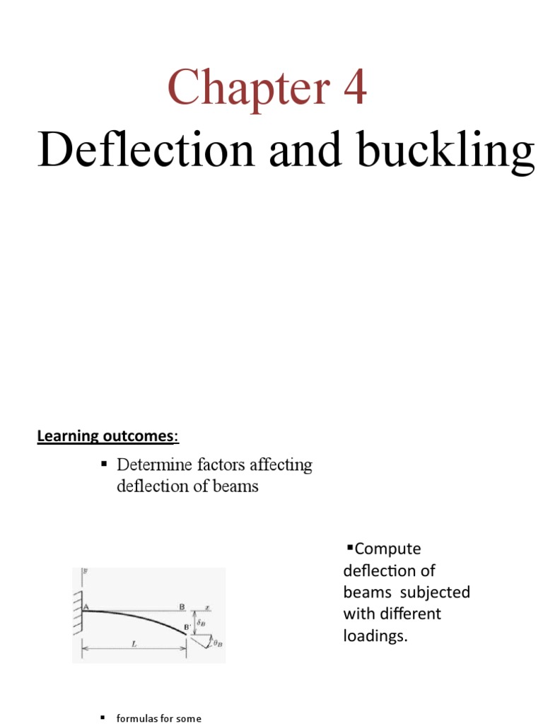 Chapter 4 Deflection and Buckling | PDF | Buckling | Stiffness