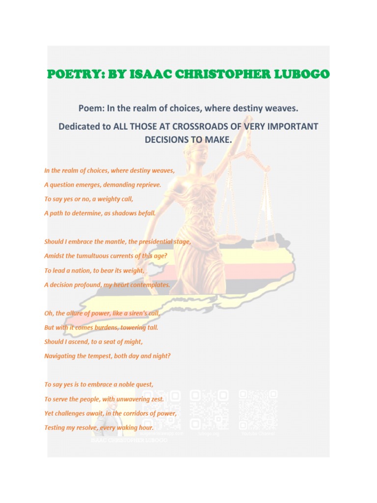 Poetry by Isaac Christopher Lubogo | PDF | Wisdom