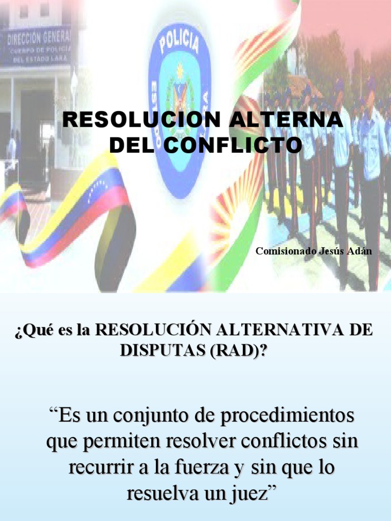 Presentacion Resolucion de Conflictos 3 | PDF | Mediación | Arbitraje