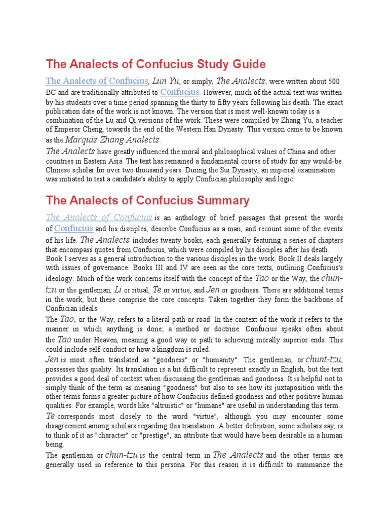 Confucius | PDF | Analects | Confucianism