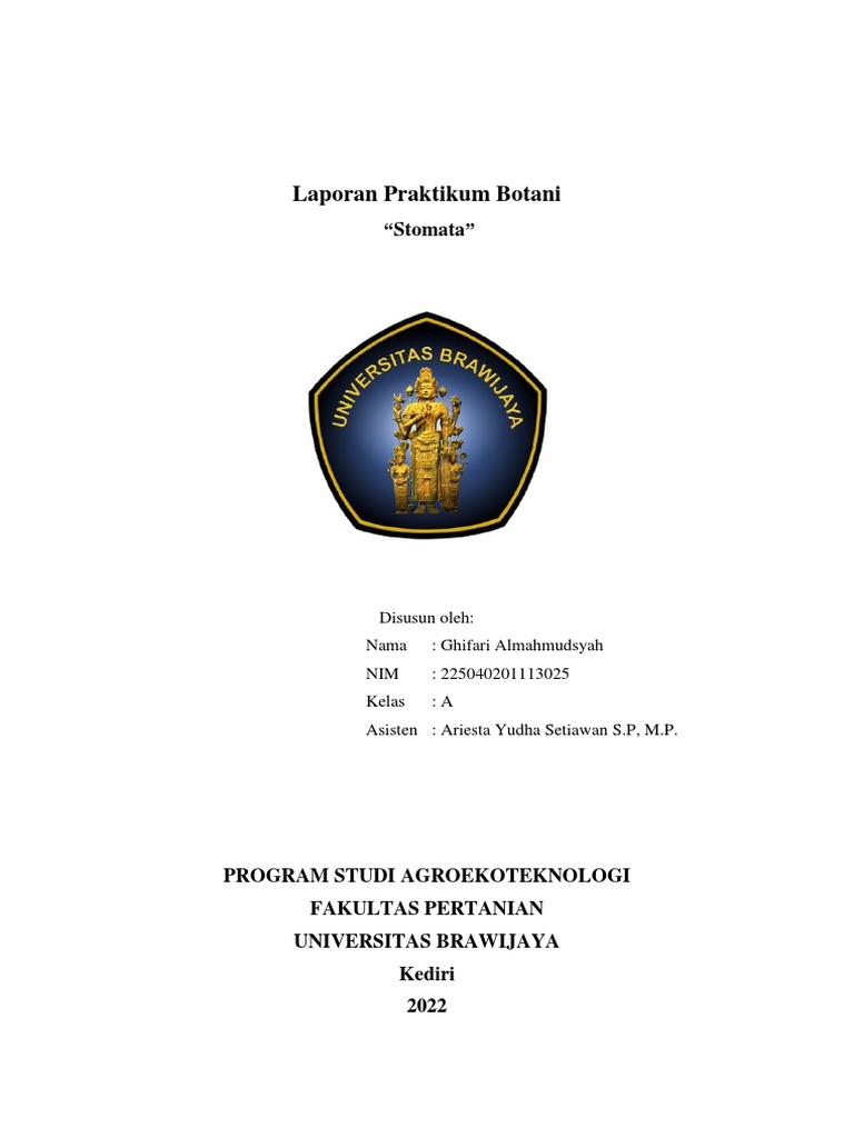 Laporan Praktikum Botani Stomata Ghifari A | PDF | Kesehatan Holistik