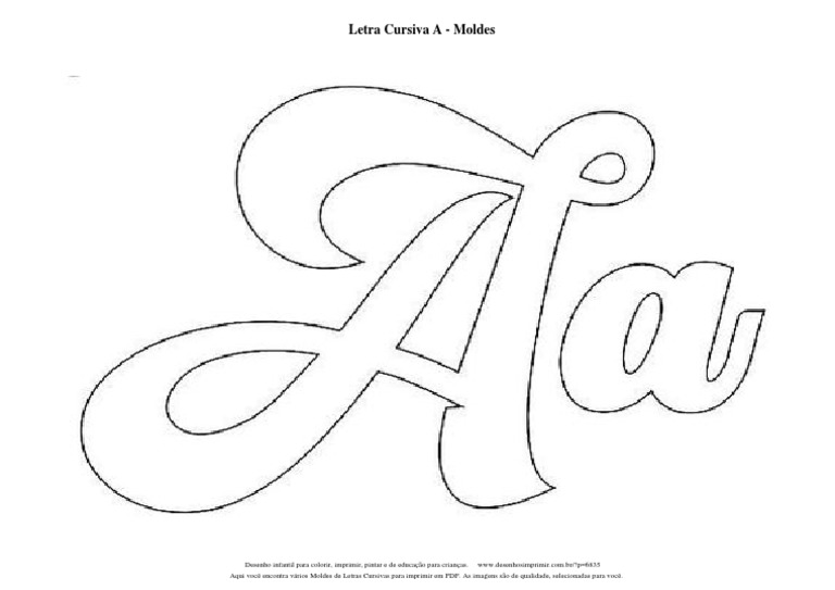 Moldes de Letra Cursiva A | PDF | Artes Linguísticas e Disciplina
