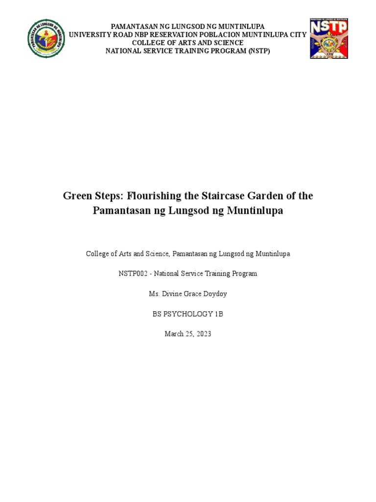 Project Proposal BS Psychology 1B | PDF | Natural Environment | Learning