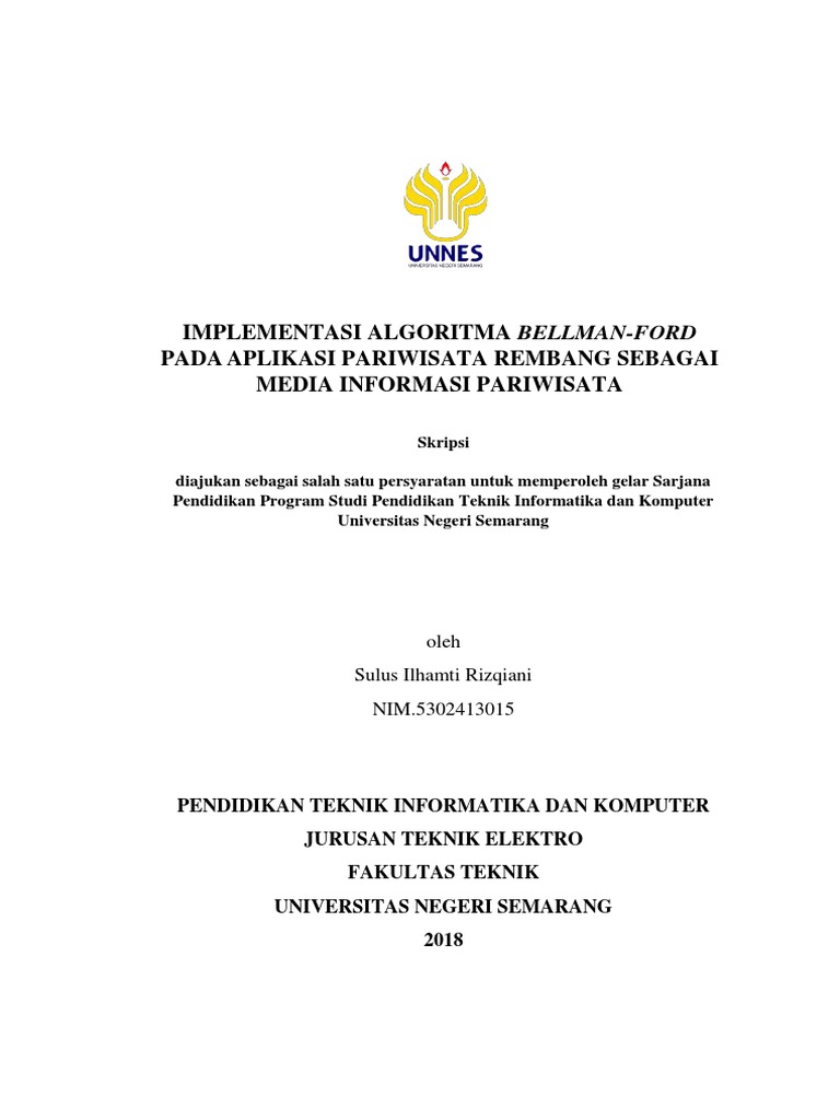 Implementasi Algoritma Bellman-Ford | PDF