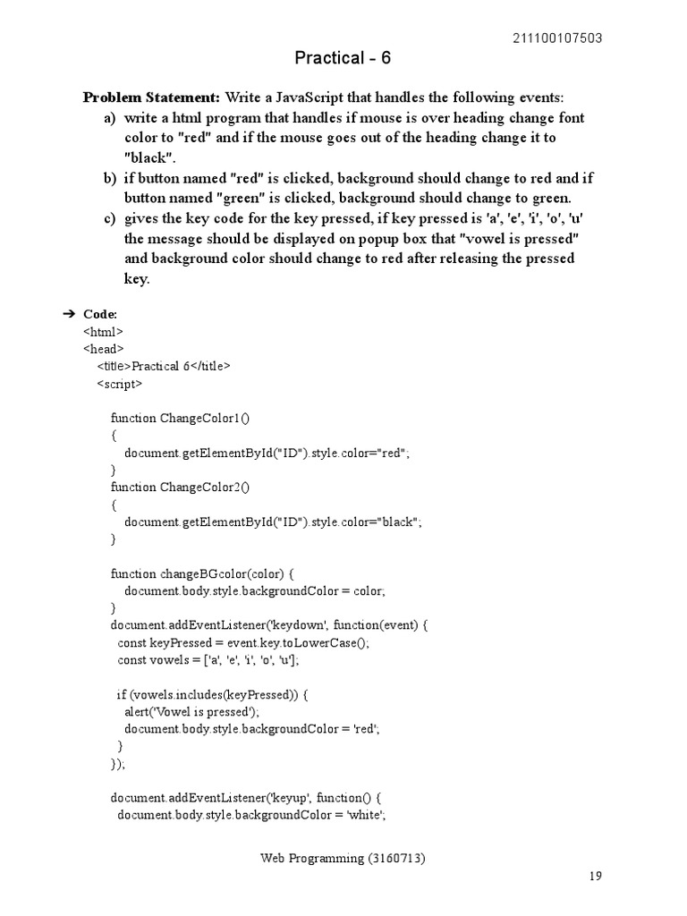 WP Practical 6 | PDF | Computers | Technology & Engineering