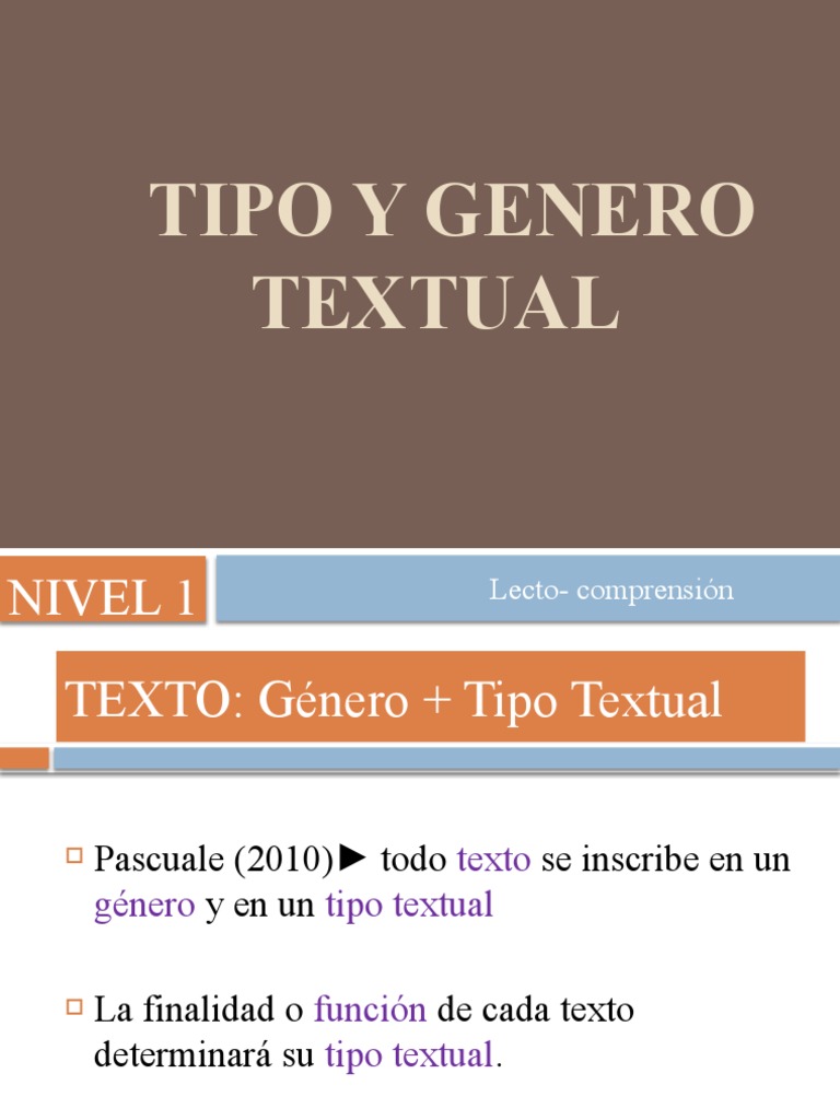 Tipos Textuales y Generos Discursivos | PDF