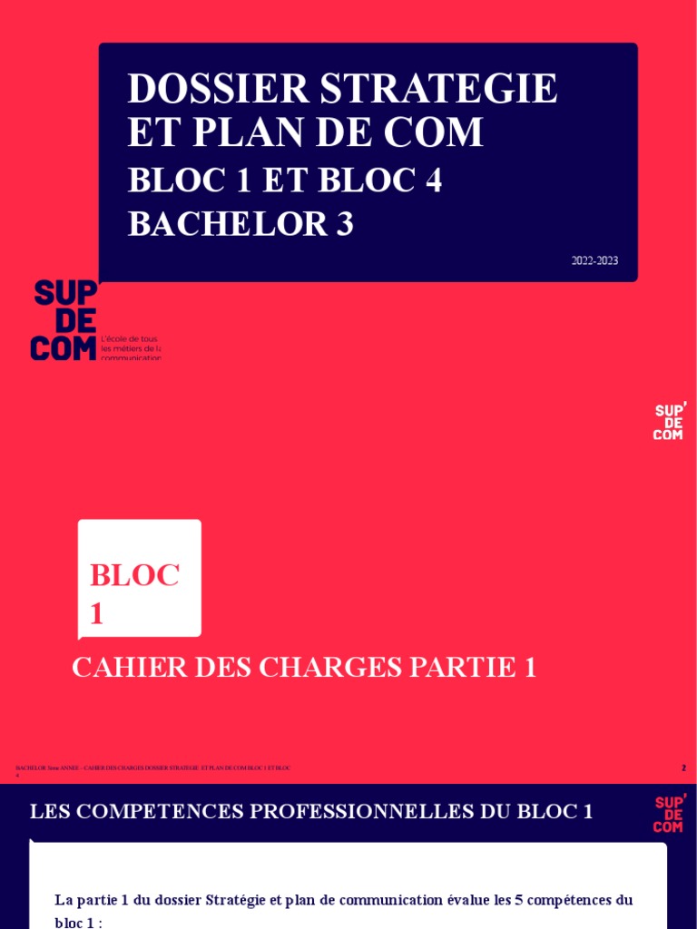 SDC 3 Dossier Strategie Et Plan de Com Bloc 1 Et Bloc 4 | PDF | Promotion (marketing ...