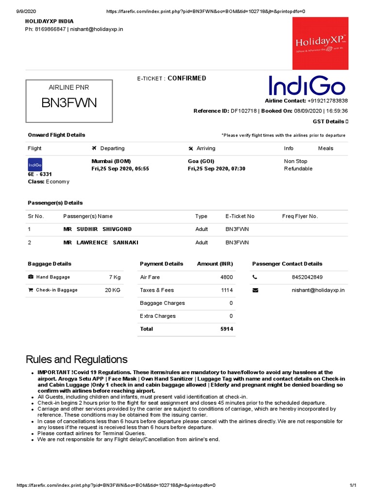 Sudhir Mum Goa 25 Sept | PDF | Transport | Aviation