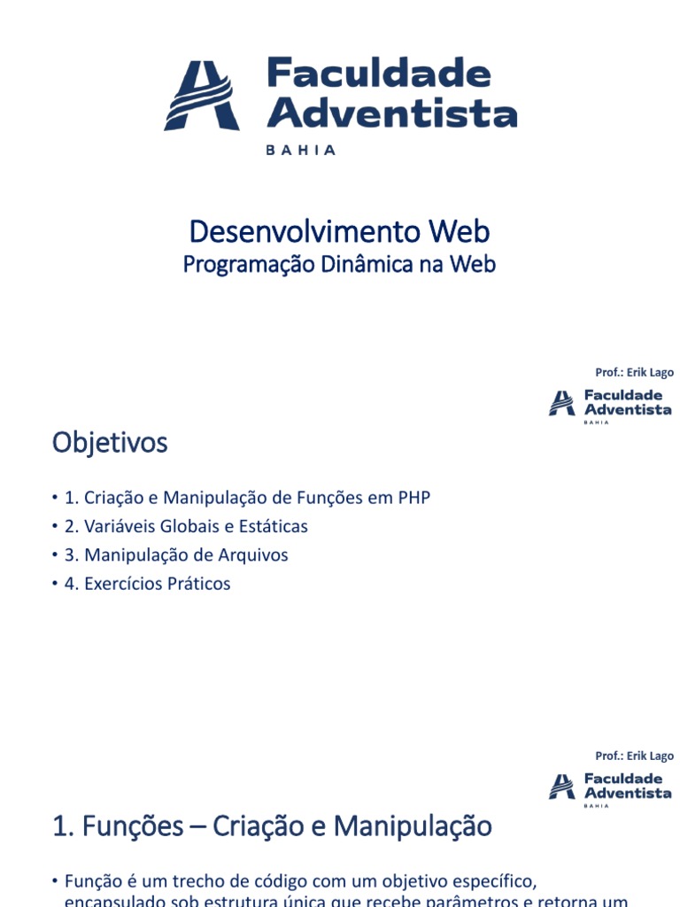 Aula 08 - Programação Dinâmica Na Web | PDF | Rede mundial de ...