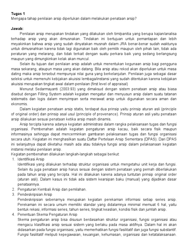 Tugas 1 JRA Ok | PDF