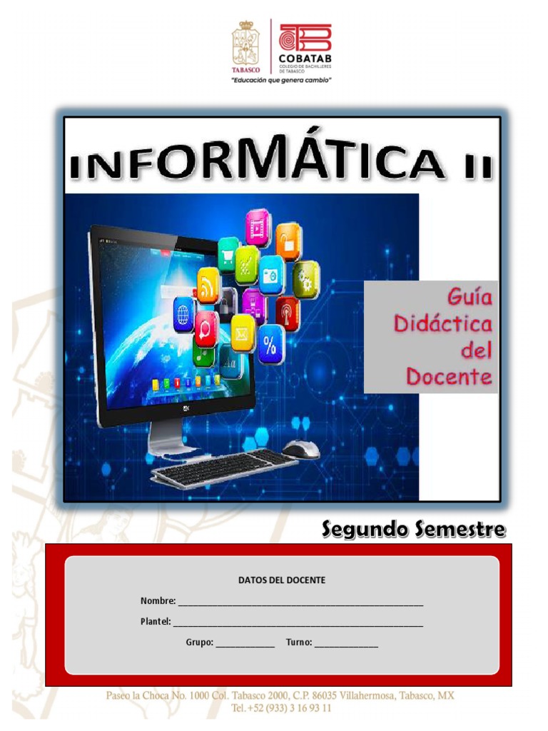 Guía Didáctica de Informática II | PDF | Software | Comunicación