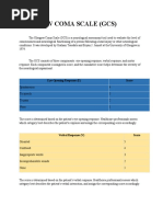 Glasgow Coma Scale (GCS) Chart Template | PDF