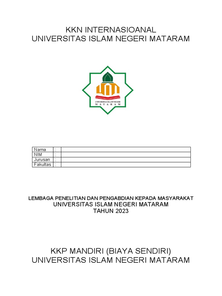 Cover Pendaftaran KKP-KKN | PDF