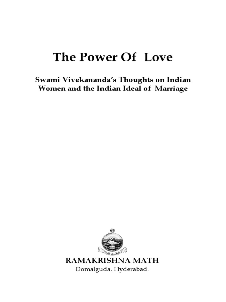 The Power of Love | PDF | Sarada Devi | Swami Vivekananda