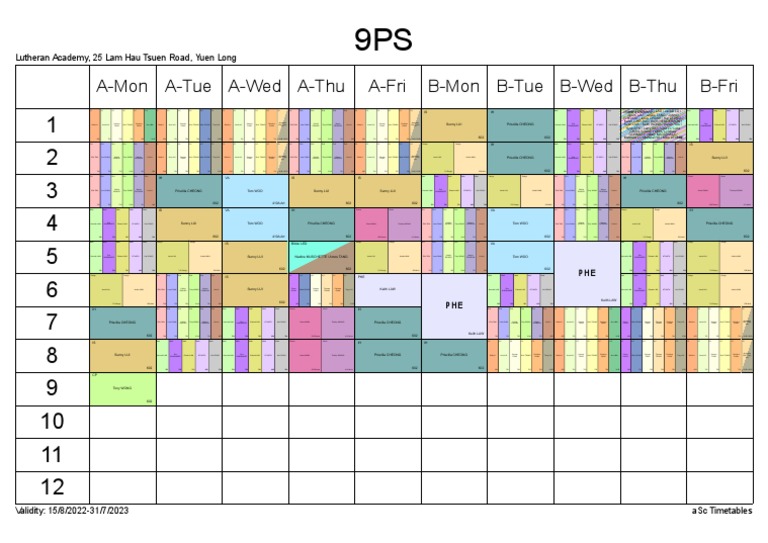 9PS Timetable | PDF | Hong Kong | Special Administrative Regions Of China