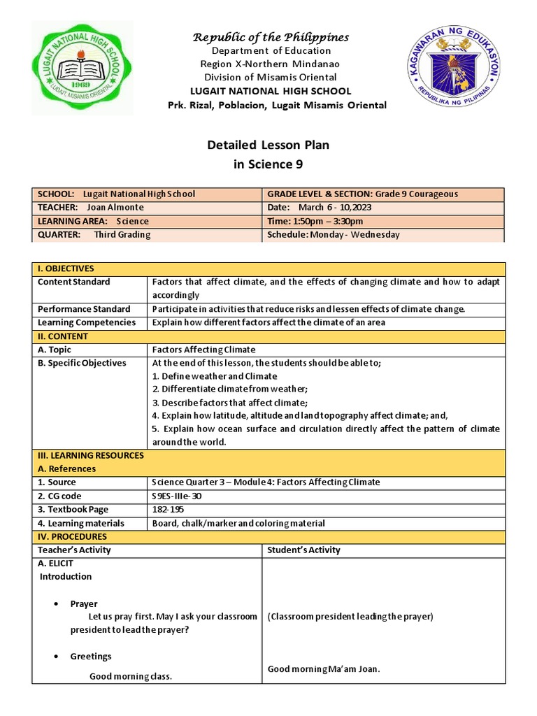 Factors Affecting Climate in Science 9 | PDF | Atmospheric Circulation ...