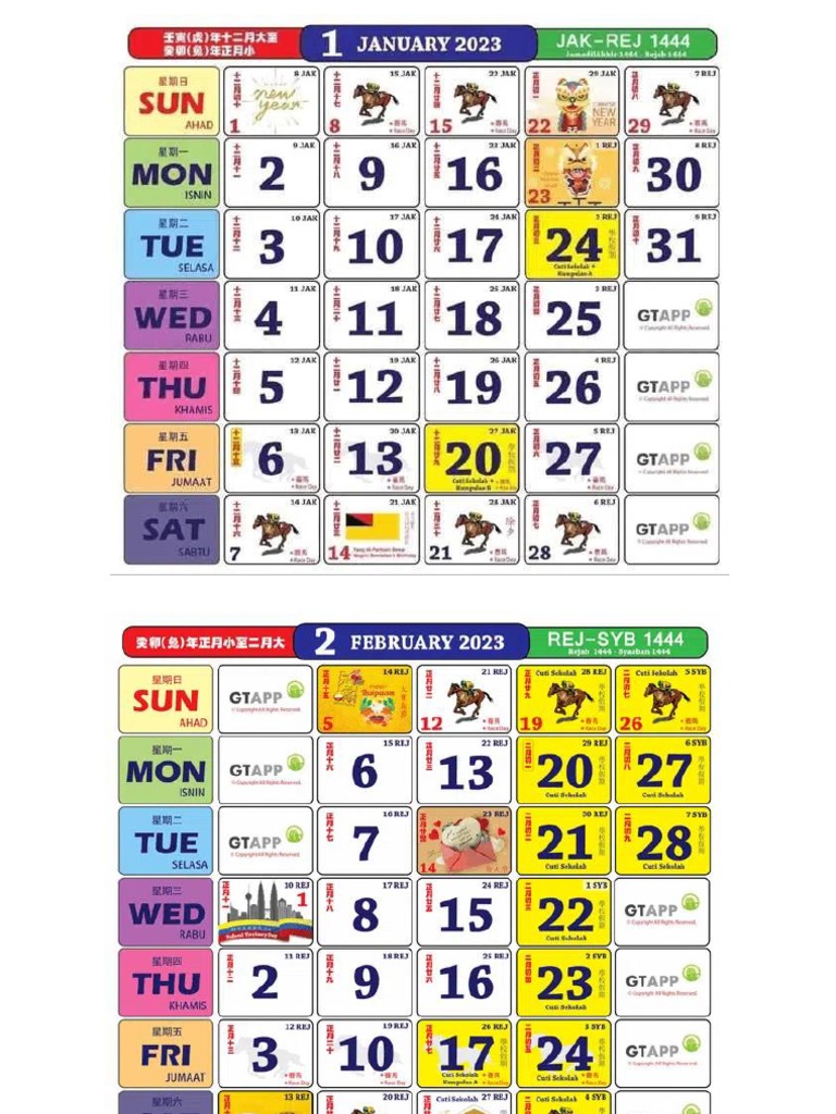 Kalender Kuda 2023 | PDF