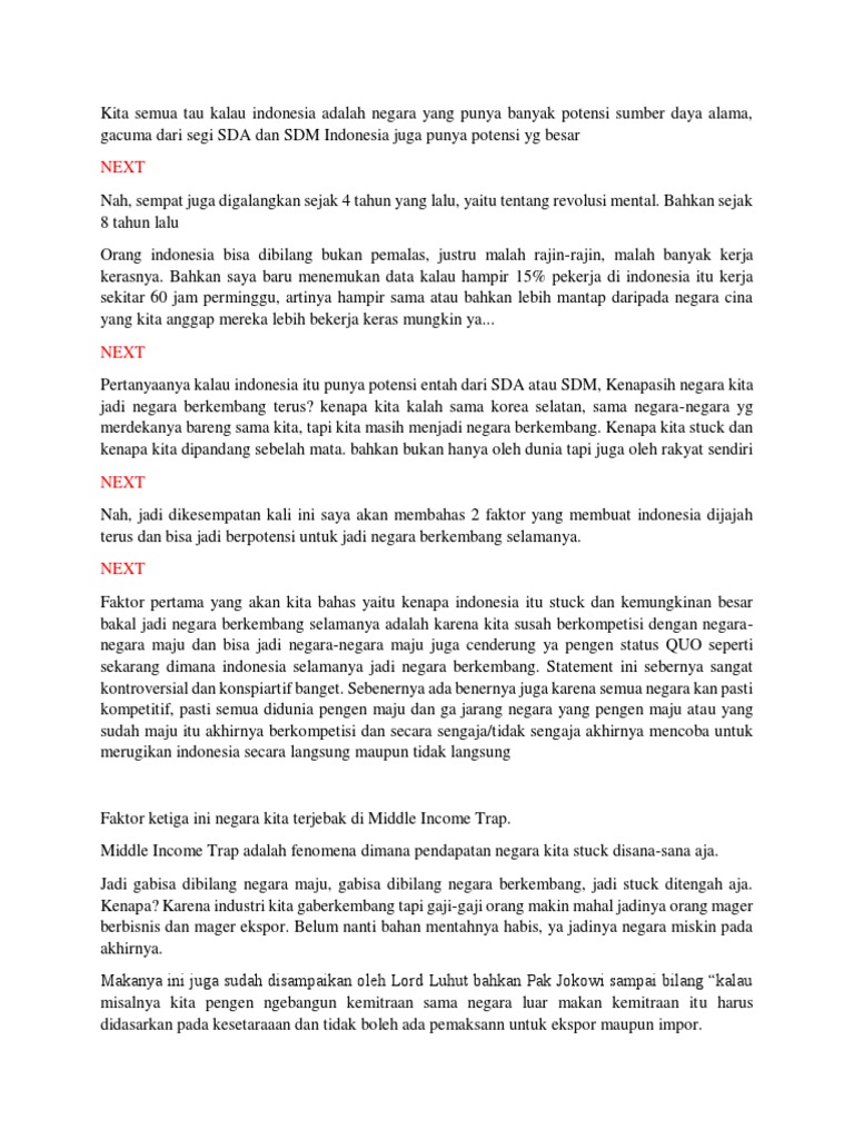 Teks Presentasi | PDF