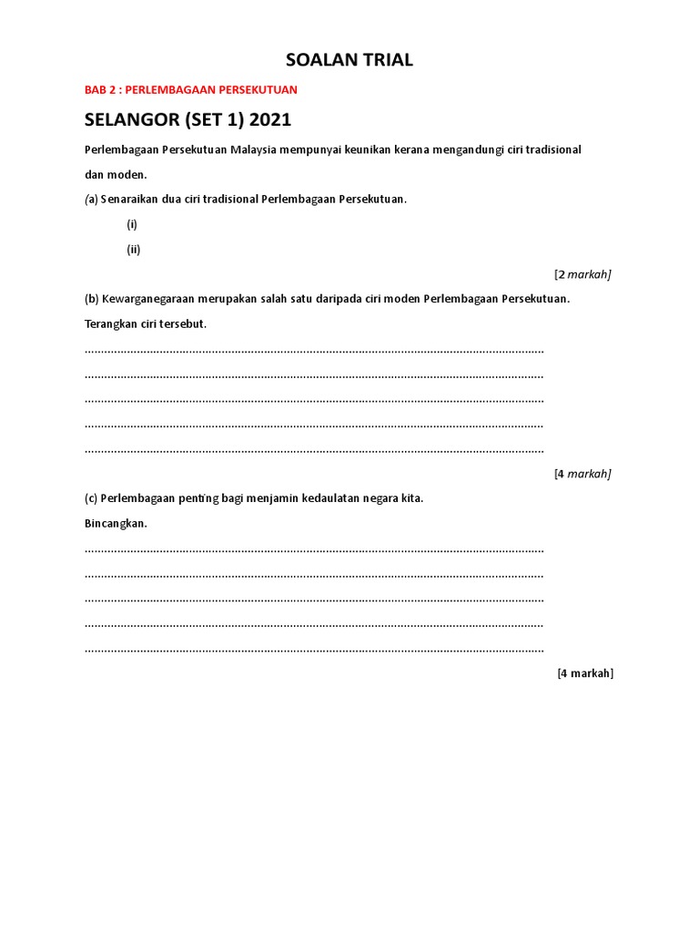 Contoh Soalan Trial | PDF