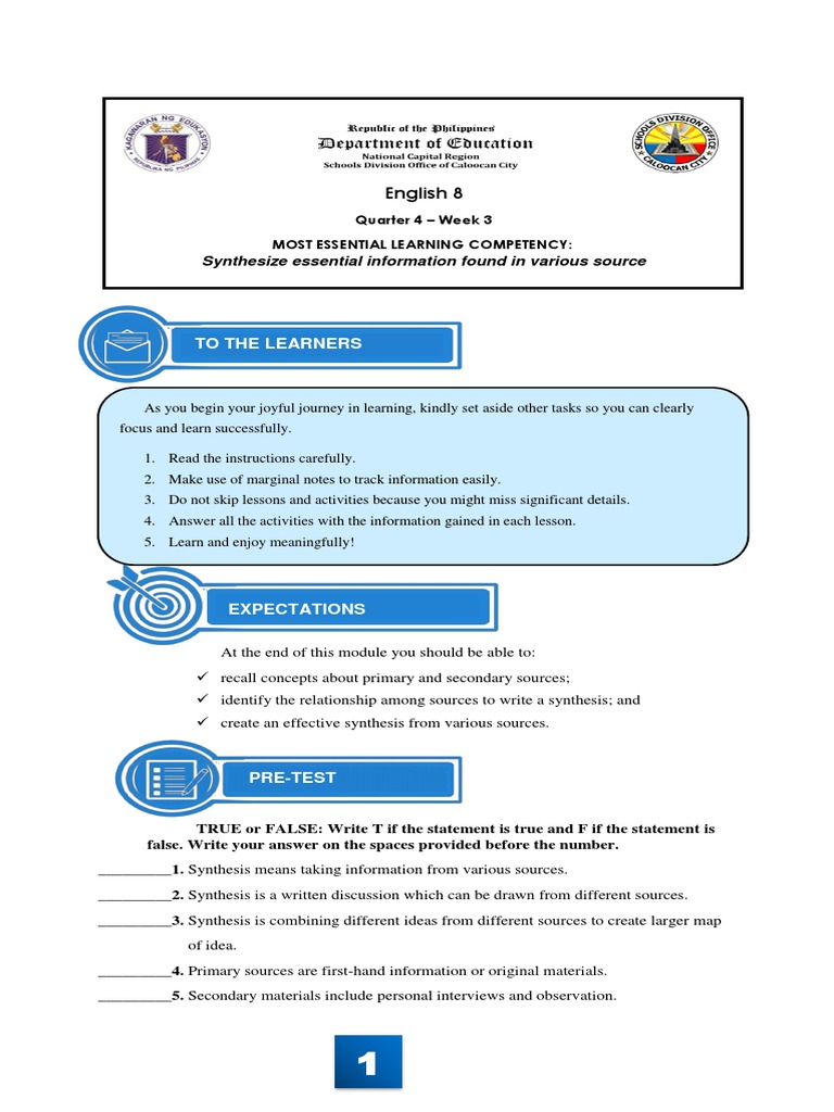 English 3 | PDF | Primary Sources | Information