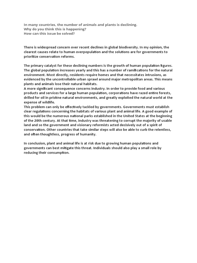 Animals and Plans Disappear | PDF Animals and Plans Disappear | PDF